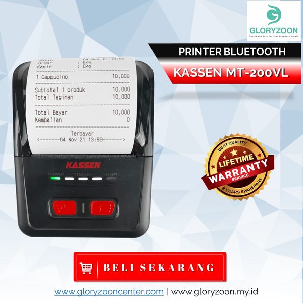 Printer Bluetooth Kassen MT200VL - Gloryzoon | Cash Management Product ...